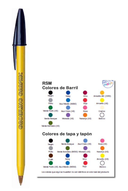 Mi Marca Uniformes y Promocionales: Pluma Bic Modelo RSM