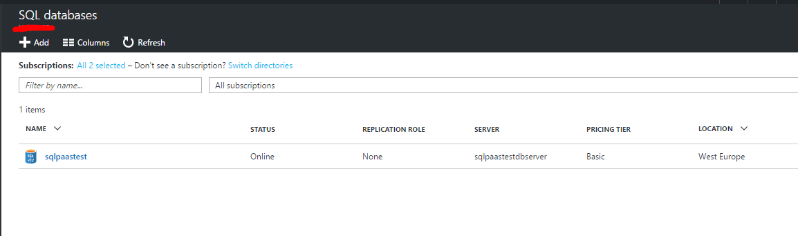 Azure SQL PaaS - first look