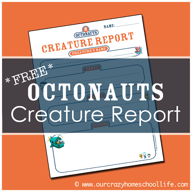 *FREE* Octonauts Creature Report... - Our Crazy Homeschool Life