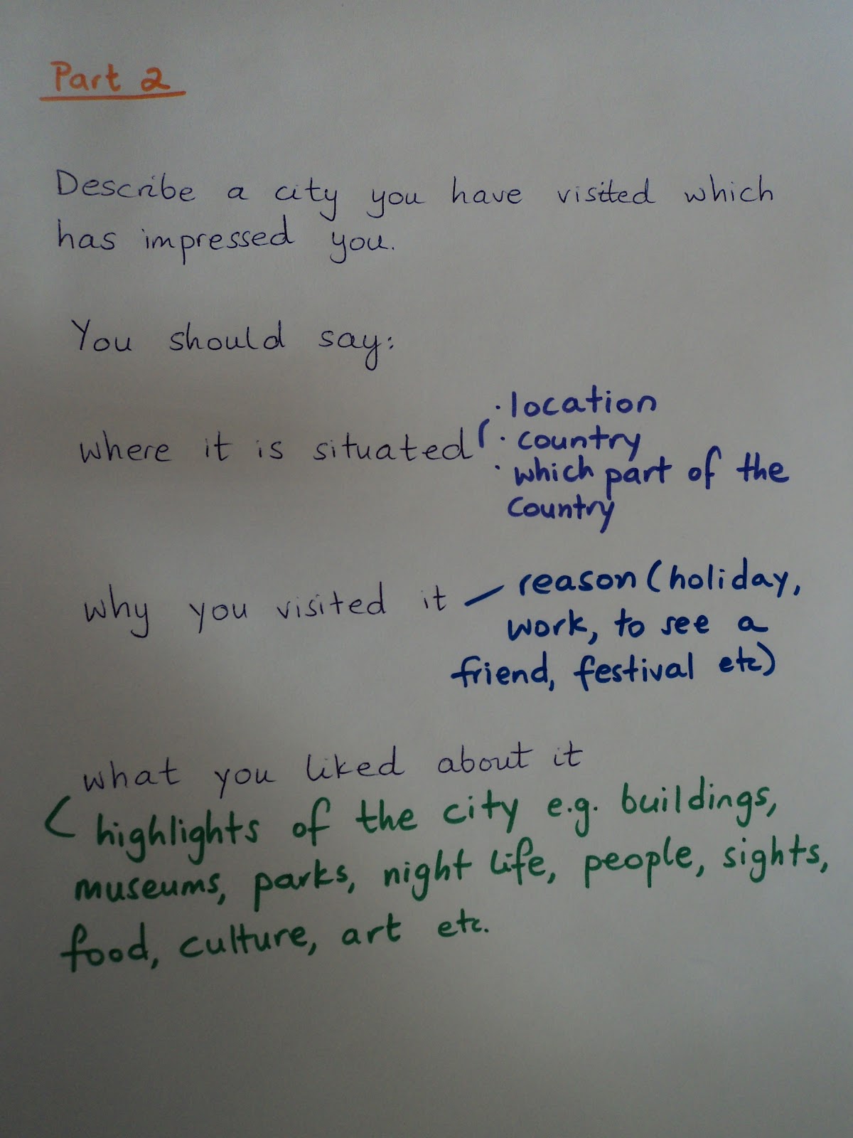 Speaking IELTS - Part 2 & 3 (Model notes) | Express Teach