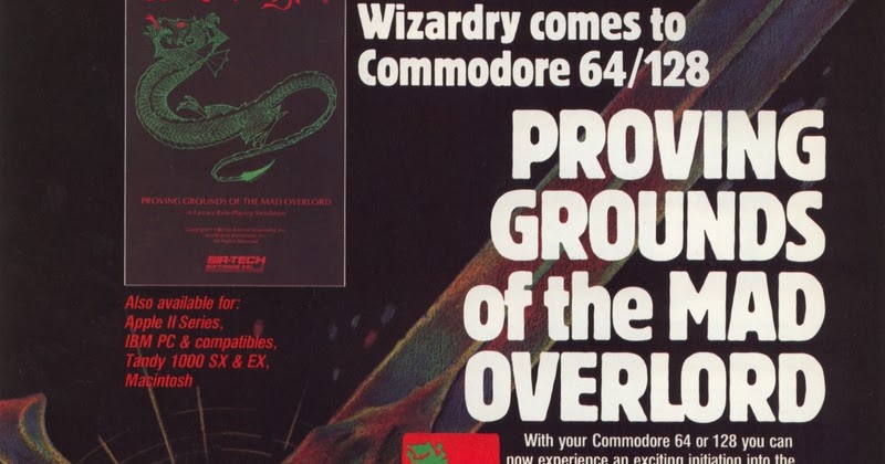 1989 Sir-Tech Wizardry video game for the Commodore 64/128