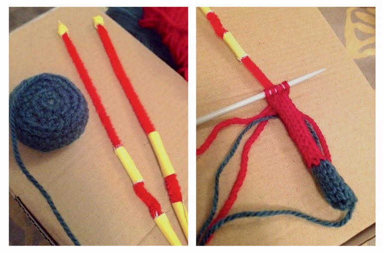 My Handmade Adventure: Yes I can knit a toy stethoscope!
