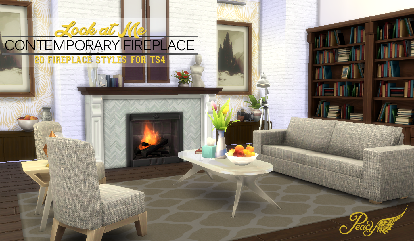 My Sims 4 Blog: Contemporary Fireplaces by Peacemaker ic