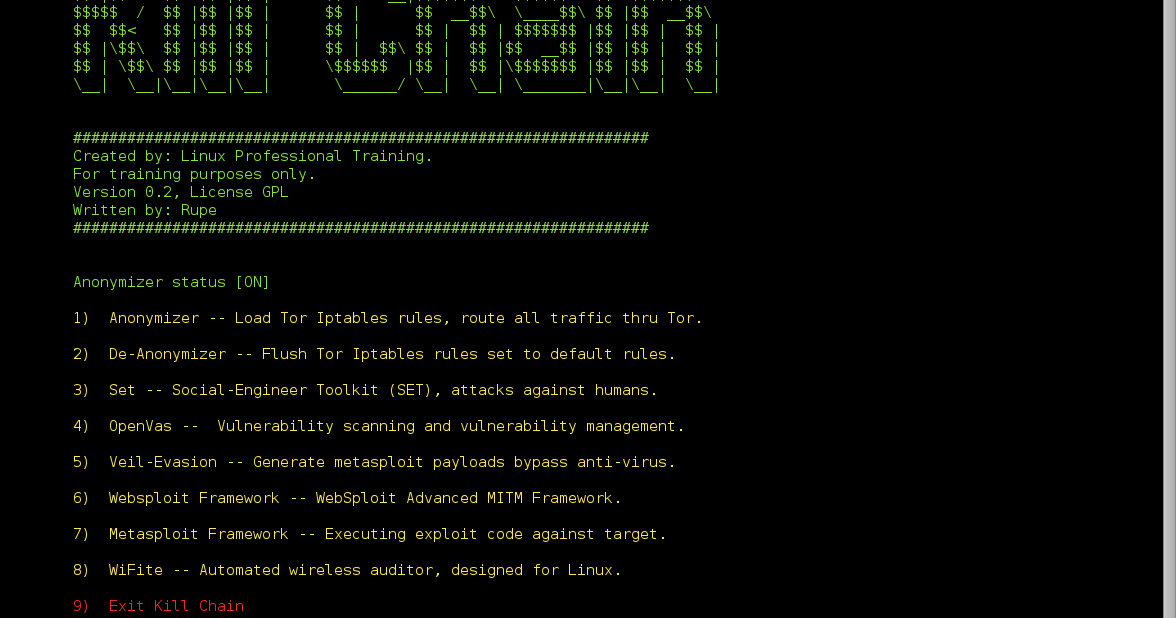 Killchain - A Unified Console To Perform The "Kill Chain" Stages Of Attacks