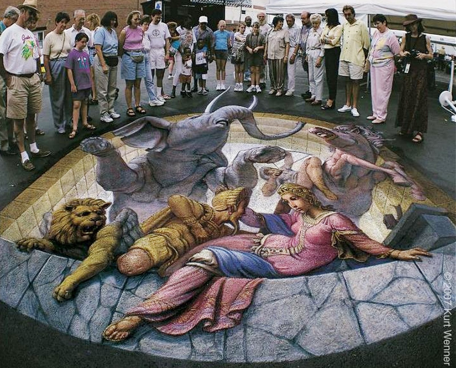 El arte es su máxima expresión : Arte Callejero en 3D, Kurt Wenner, EEUU