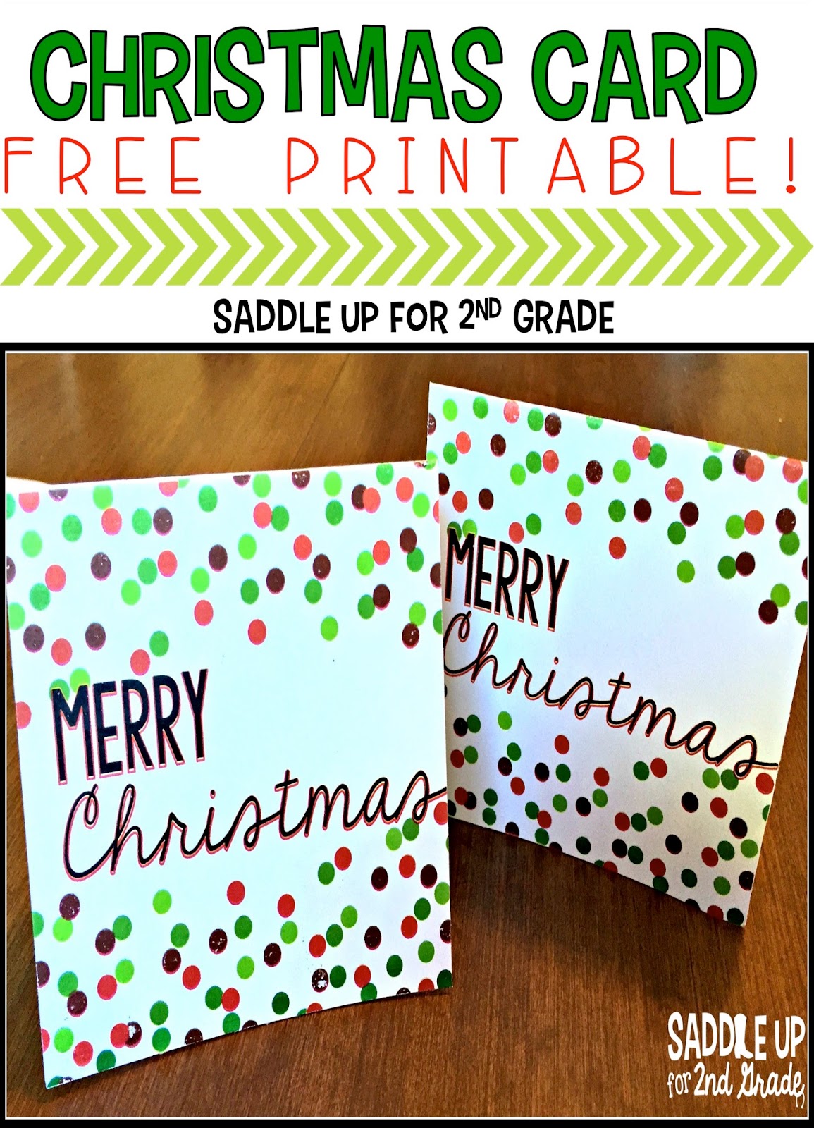 Christmas Card FREEIBE - Saddle Up for 2nd Grade