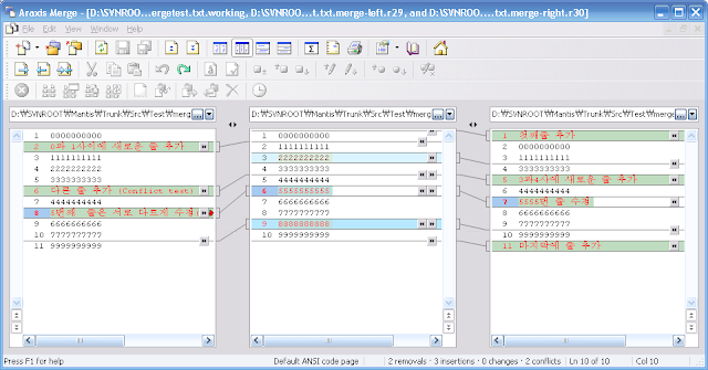 All of Software: Merge Tool(머지툴) 비교 - (3way merge 기능) - 수정