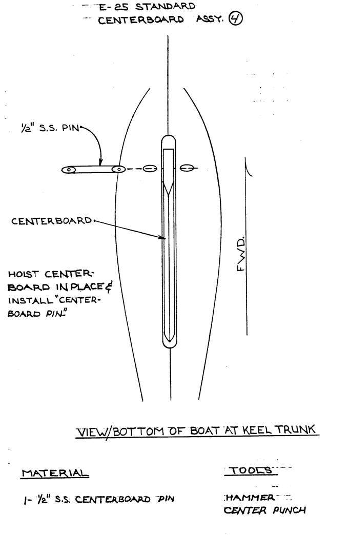 Ericson 25, Oystercatcher: Centerboard, Pin, Old and New
