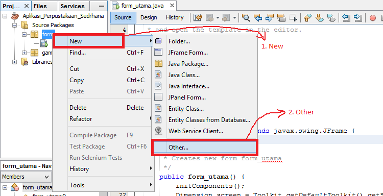 JAVA NETBEANS - Tutorial Pembuatan Aplikasi Perpustakaan Sederhana - Part 3 - Simpan ke MySQL ...