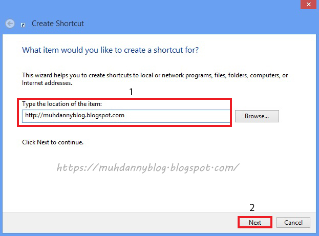 Cara membuat file shortcut URL untuk website dan blog - Danny Blog