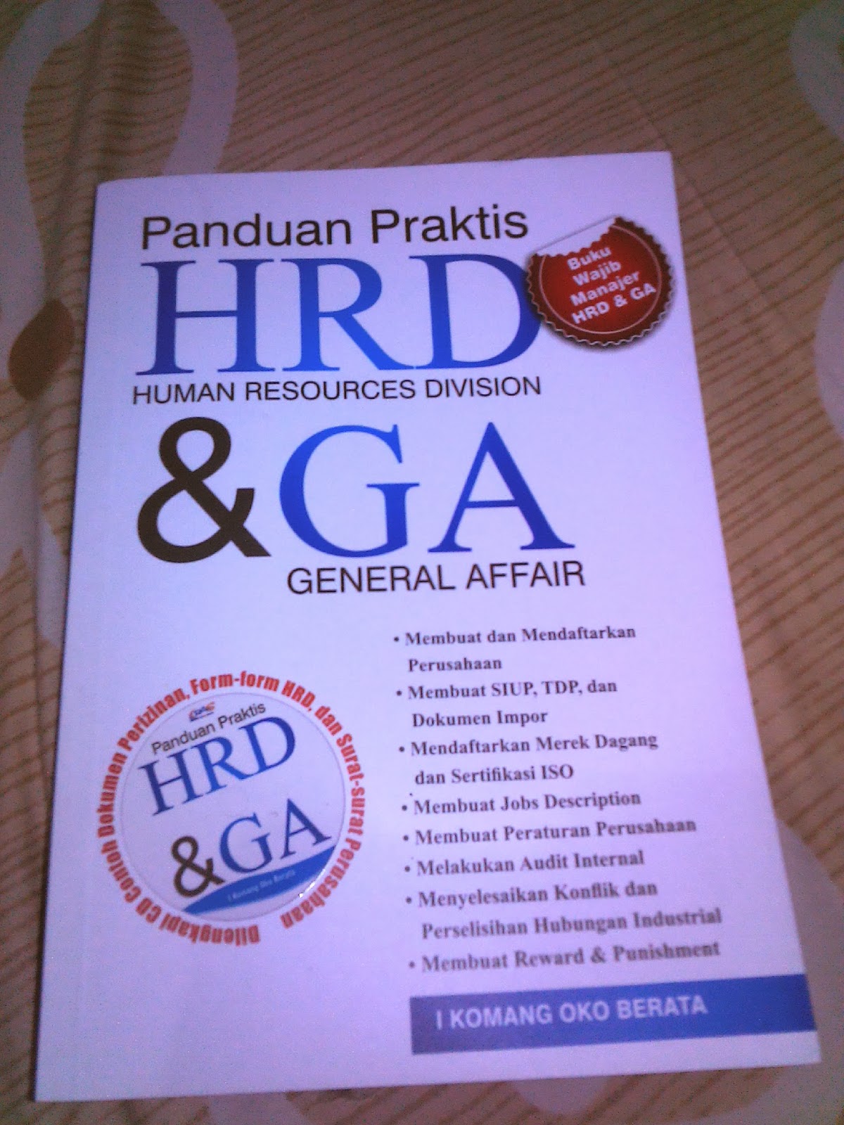 Panduan Praktis HRD & GA - Cerita Sebuah Buku