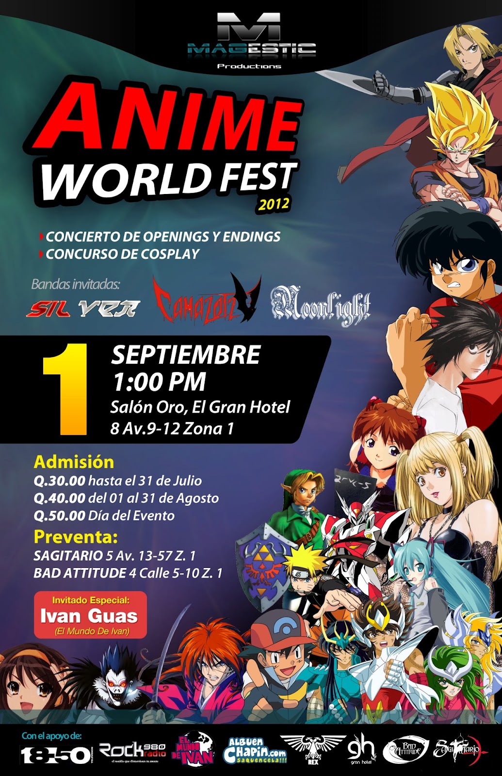 Guatemala Otaku_ Anime World Fest 2012 Flyer