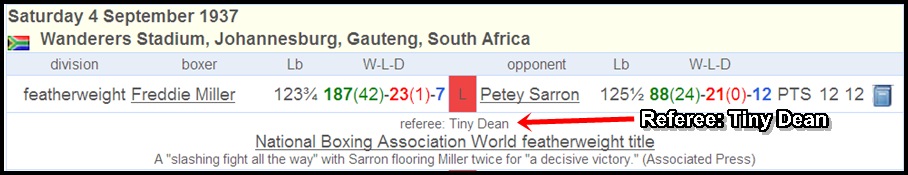 PIXEL RENOSTER: "TINY" DEAN - VETERAN OF THREE WARS AND A BOXING LEGEND.