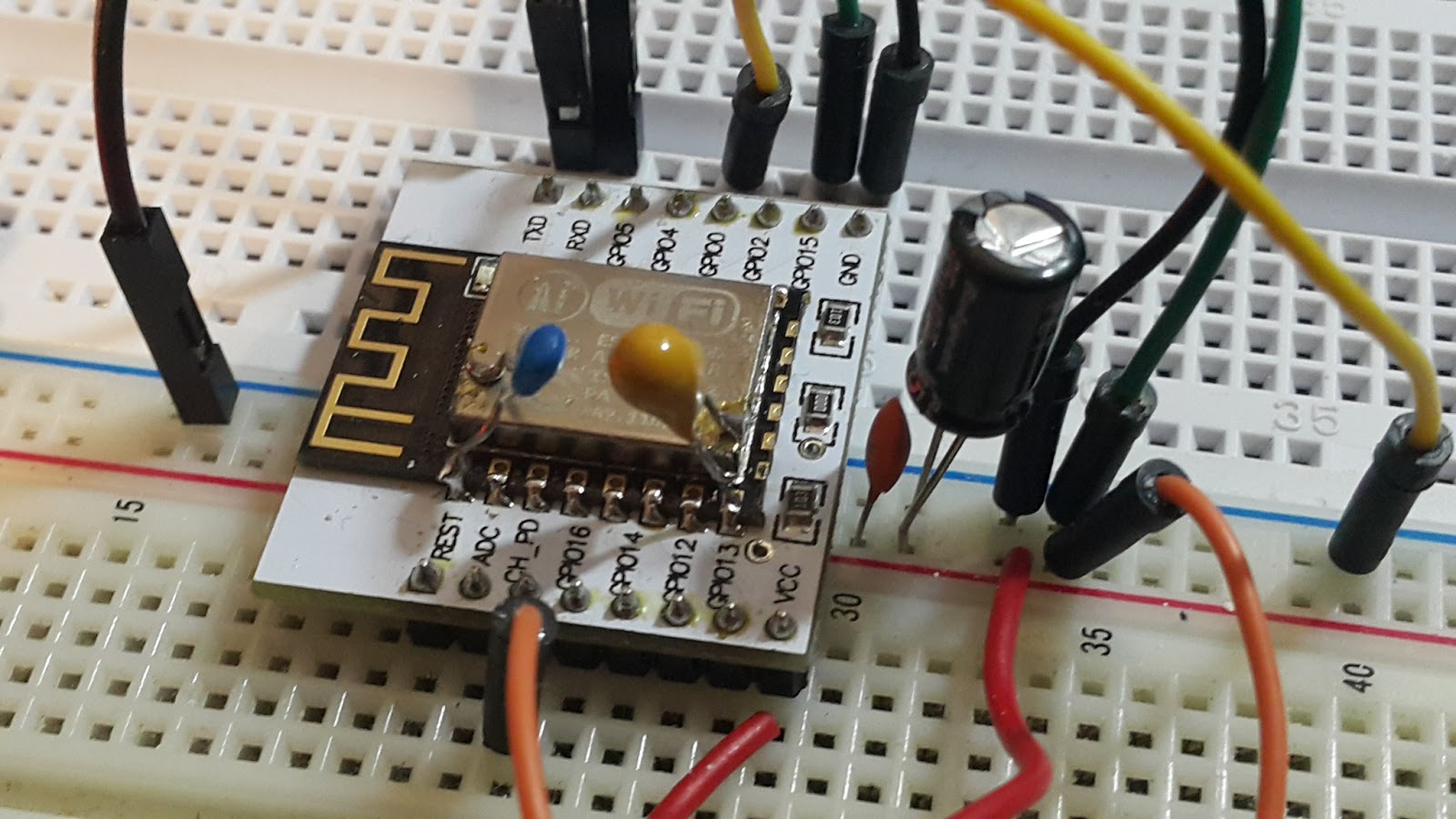 JoeGTEC's path: Assemble parts together and flashing fw. Esp8266-12e,12f + PCB ADAPTER