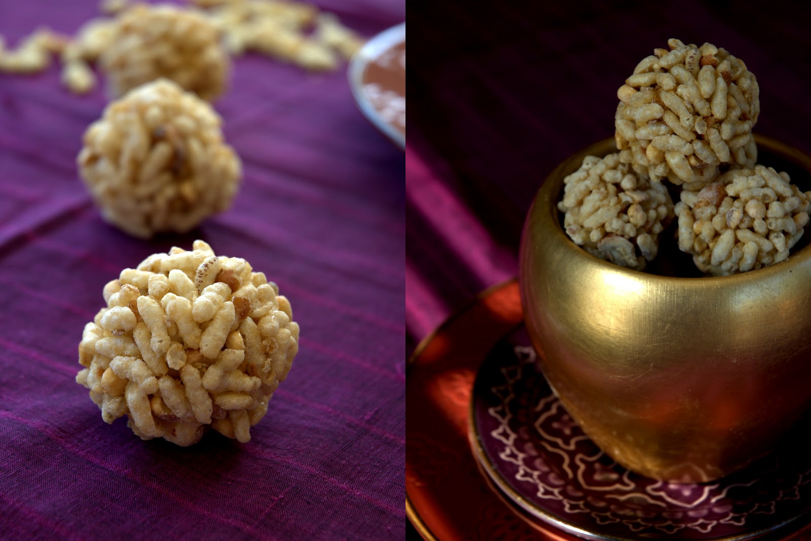 Turmeric n spice: Puri Unde - Caramelized rice puffs