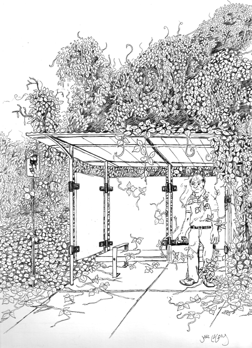 Jake LaGory- illustrator: Creeping Kudzu- inks