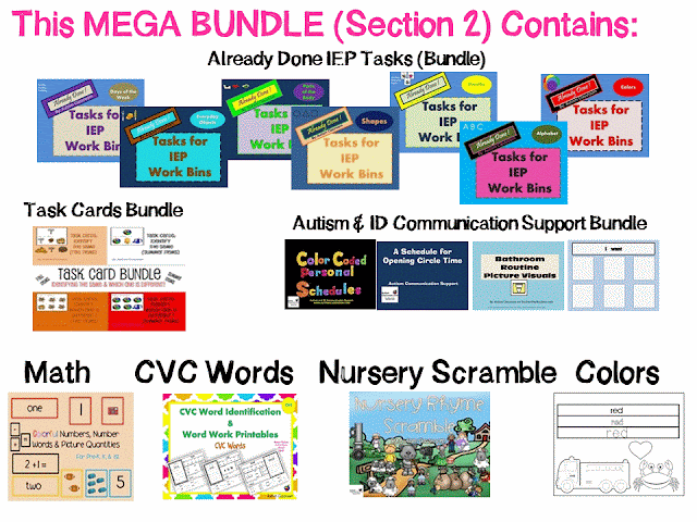 Autism Classroom: Day 1: Bundles, Behavior, Colors, Posters, File ...