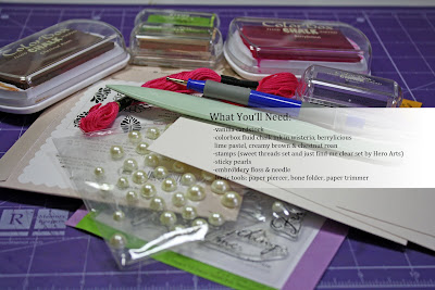 My Pink Mexico: Picture Tutorial: Colorbox Chalk Inks & Hero Arts Stamps