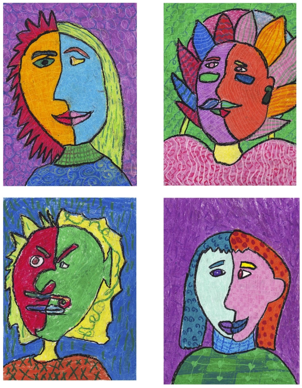 The Rolling Artroom: Picasso Self Portraits 4th-6th Grade