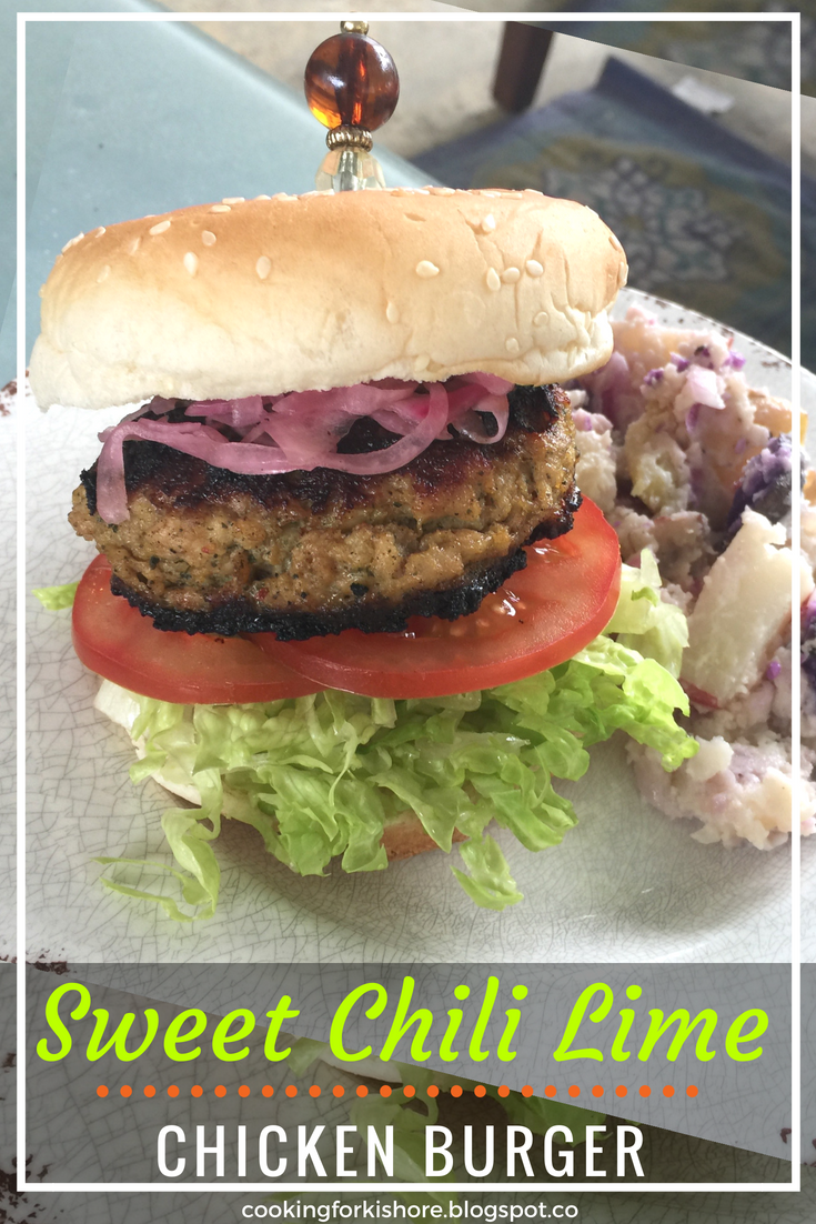 Sweet Chili Lime Chicken Burgers