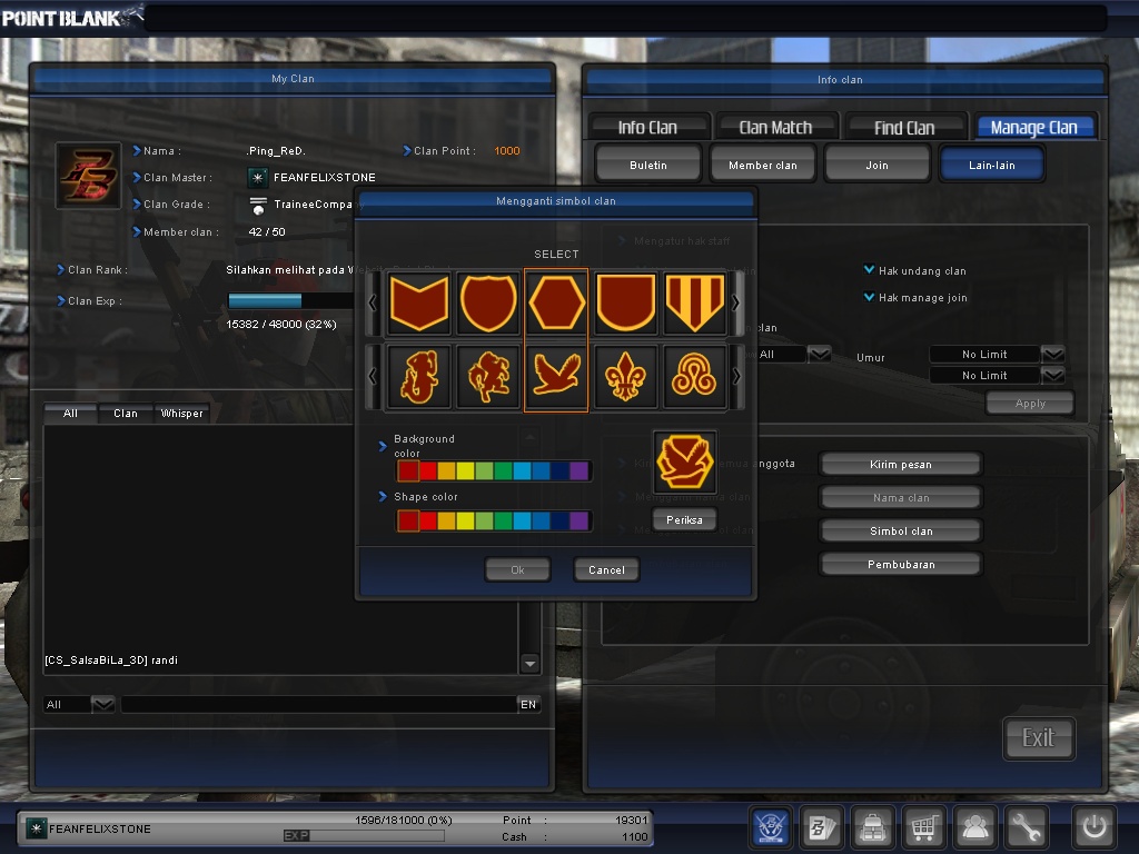 cara mengganti lambang / simbol clan Point blank (PB) | Tips_techo