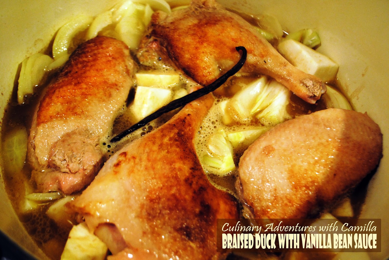 Cook the Books: Braised Duck with Vanilla Bean Sauce