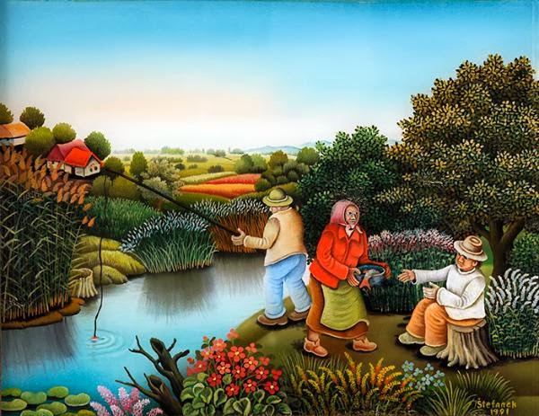 UN LUGAR PARA EL RECREO: IVAN STEFANEK Pintura naif