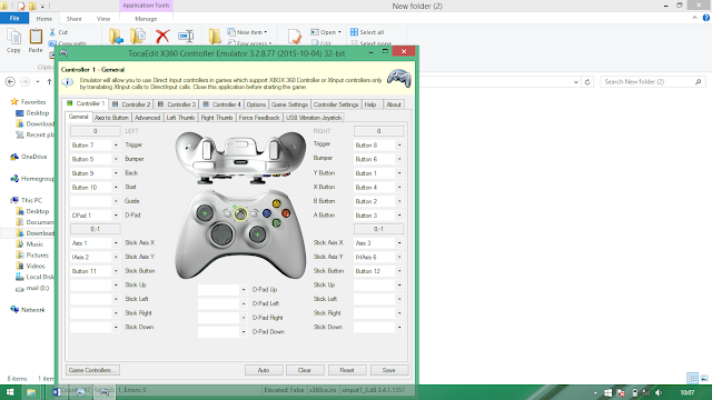 Cara mengubah joystick menjadi xbox controler dengan XBOX360ce.