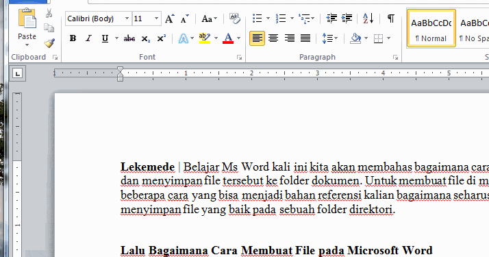 Belajar Membuat dan Menyimpan File Pada Ms Word - cekrisna