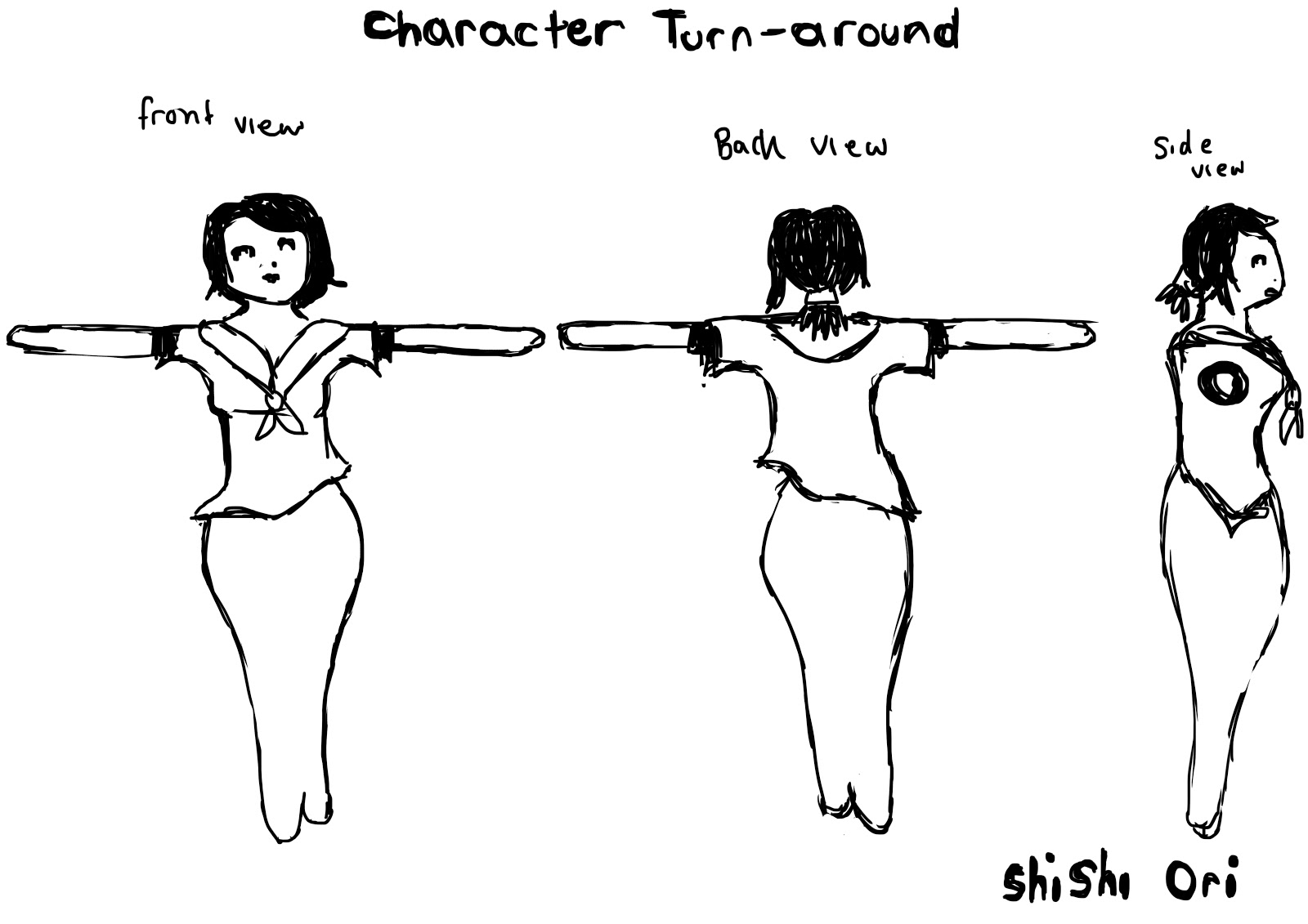 Sacha's First Year: Character development, expression sheet and turn around