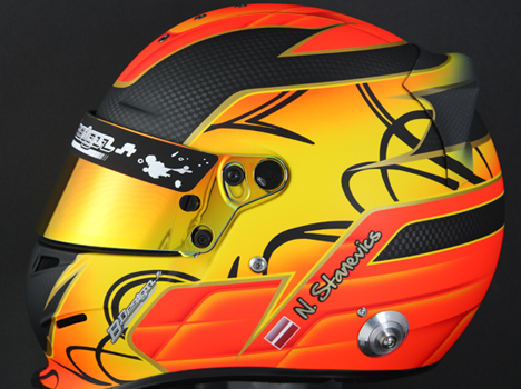 Racing Helmets Garage: Bell RS3 Pro N.Stanevics 2012 by B-Design