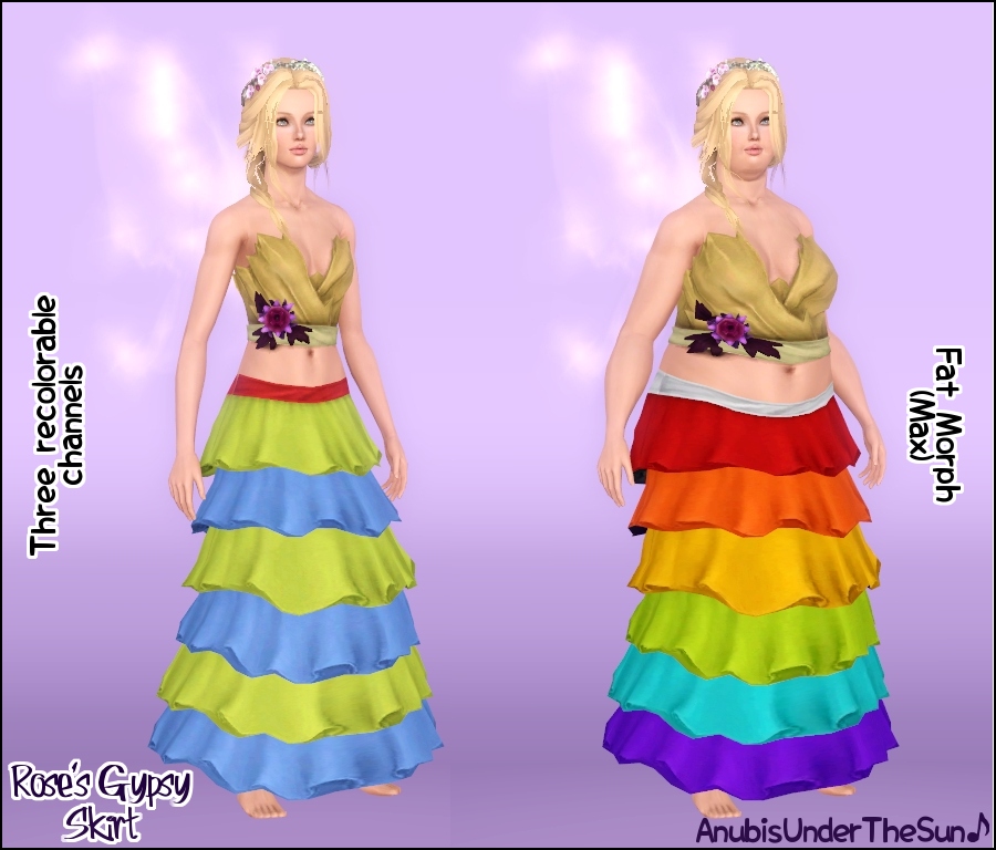 My Sims 3 Blog: Rose's Gypsy Skirt ~ Fixed! by Anubis360