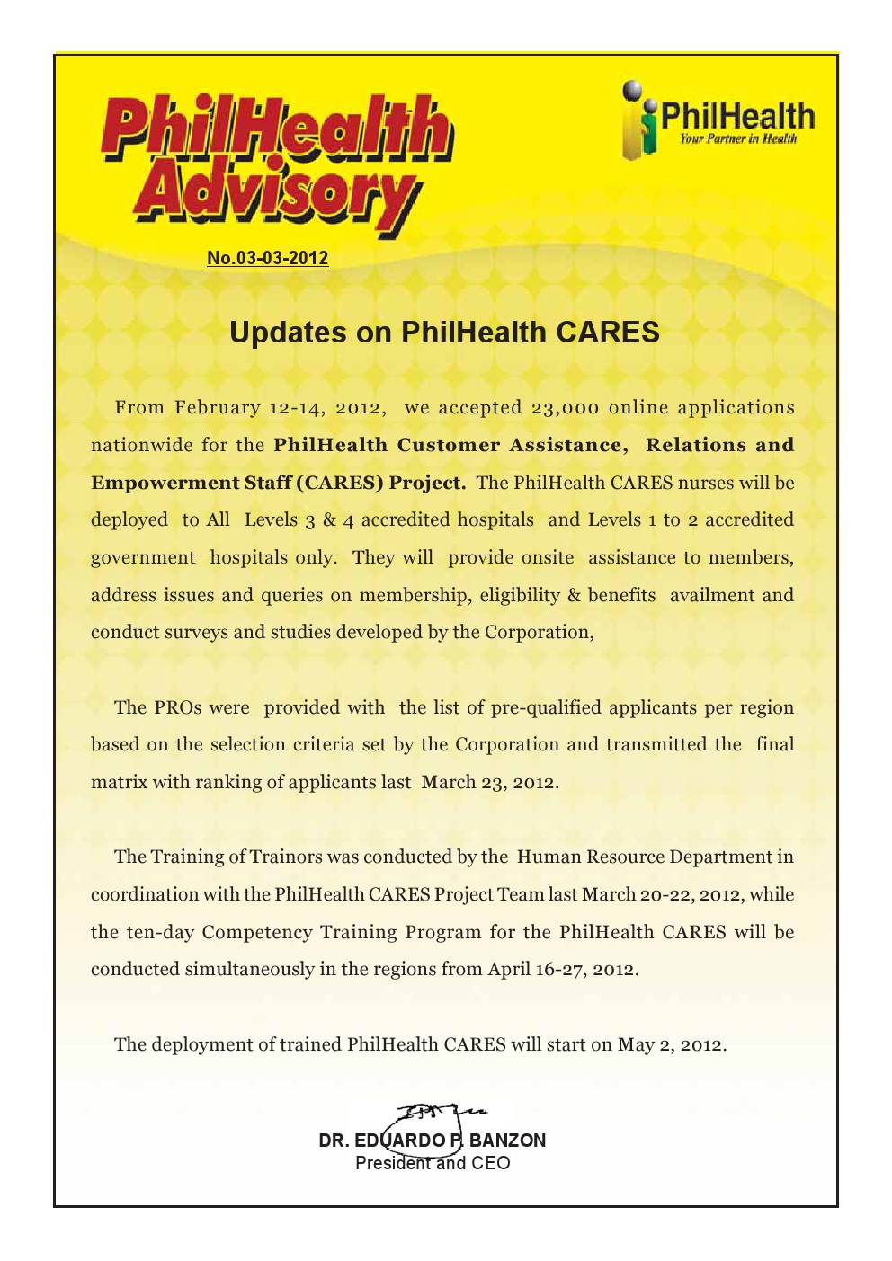 PhilHealth 101: 2012