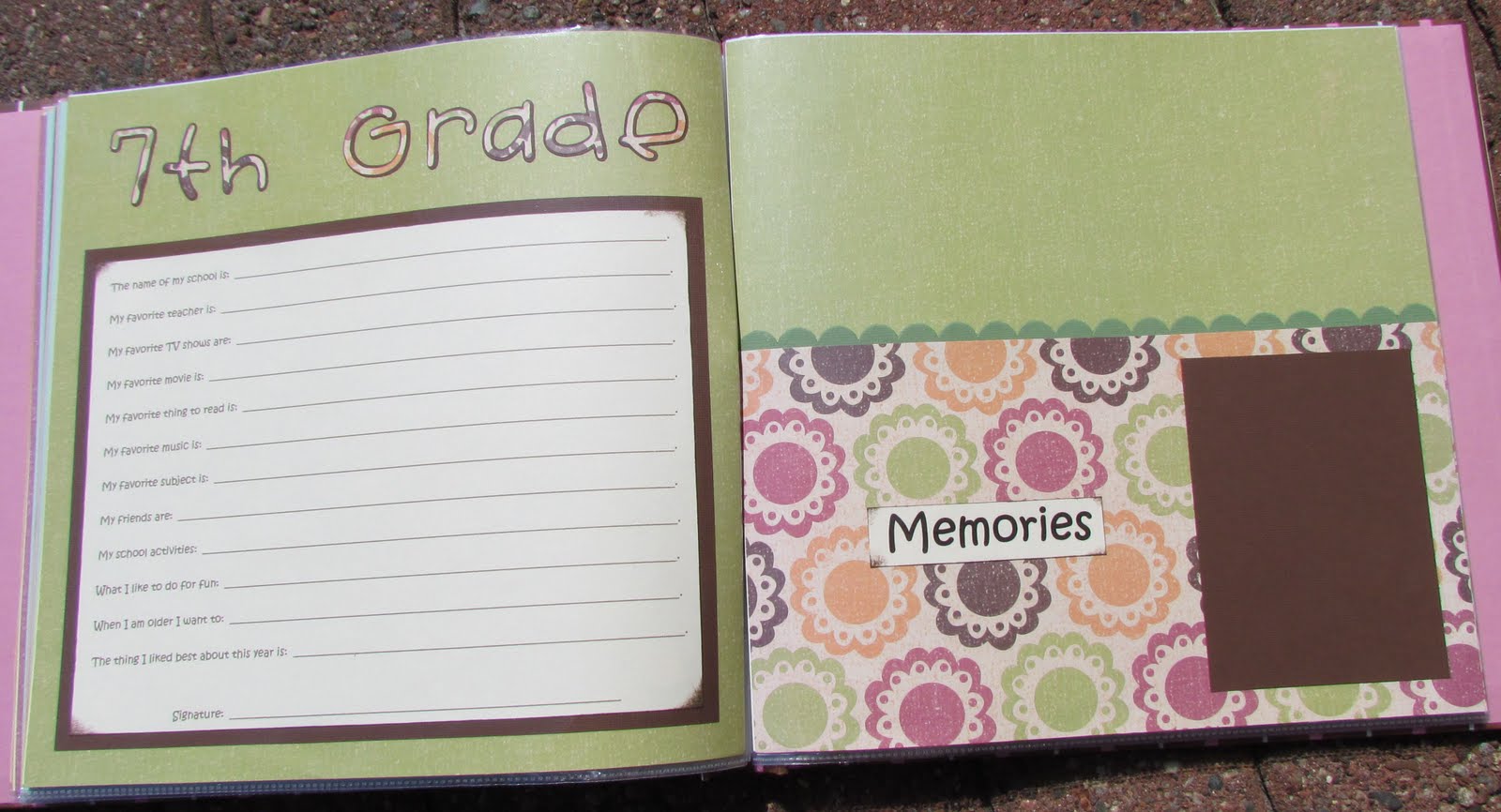Timesaving Designs: PK-12th grade 12x12 School Memory Album