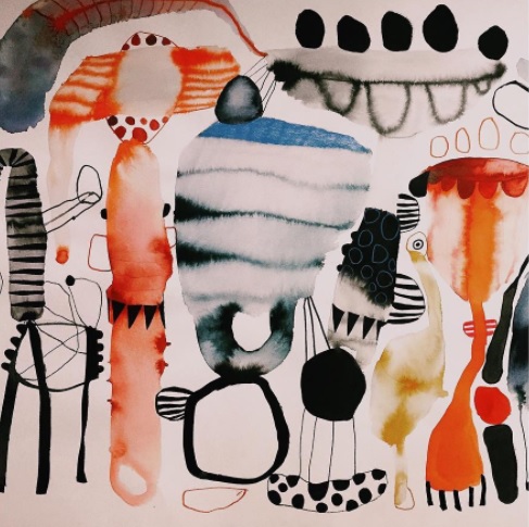 Oh, by the way...: BEAUTY: Watercolor and Ink--Emma Larsson