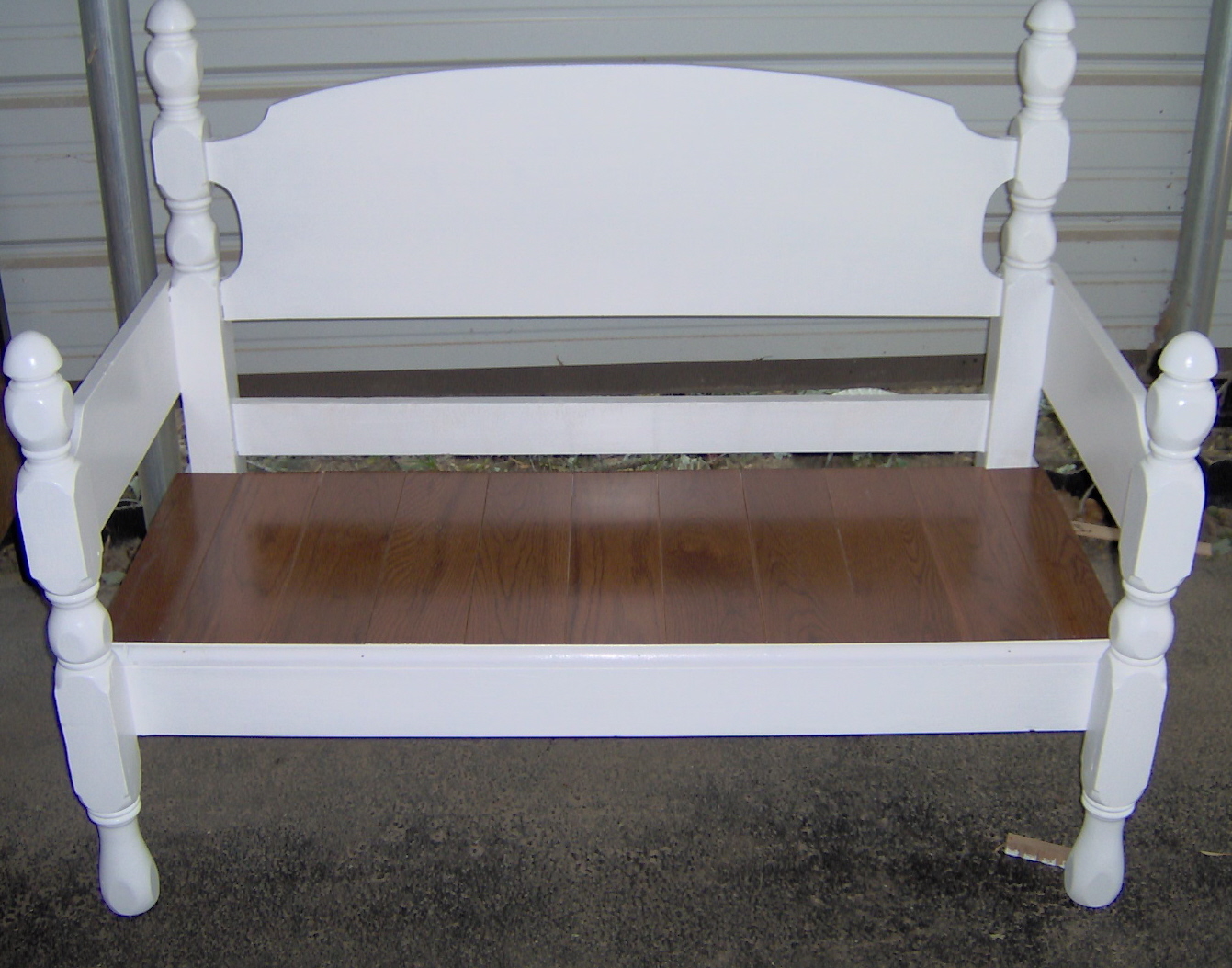 Homemade Footboard Bench