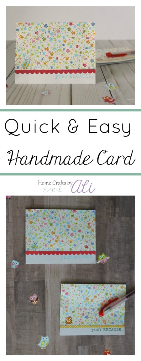 Quick and Easy Handmade Card - Home Crafts by Ali