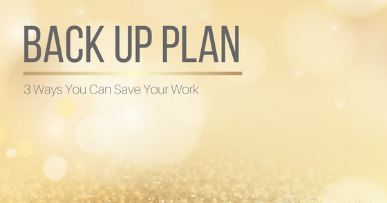 3 Ways You Can Back Up Your Work | Jo Linsdell