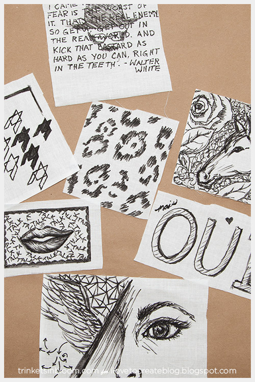 iLoveToCreate Blog: DIY Sketched Patched Shirt