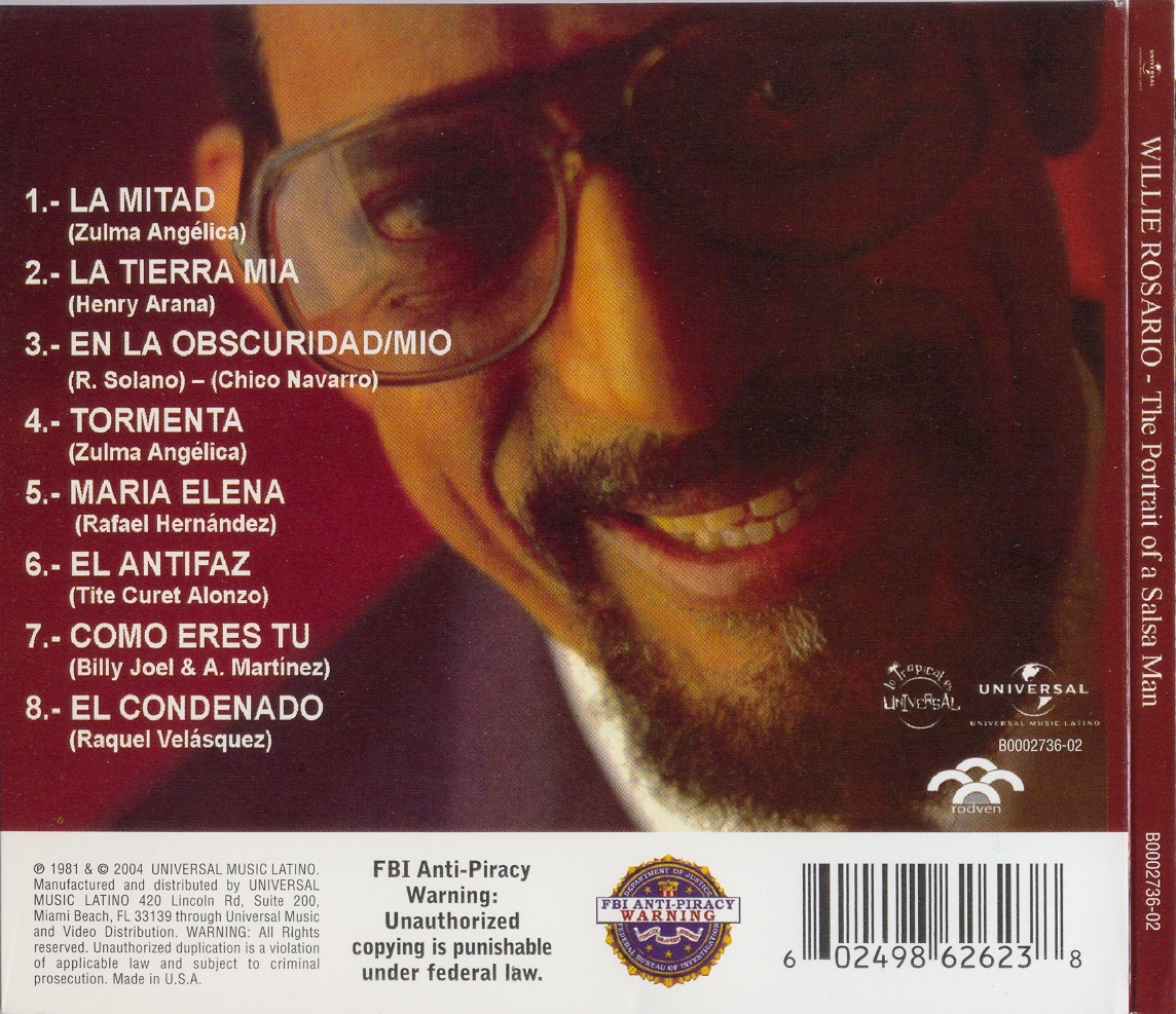 SALSA VIDA: 1981 Willie Rosario - The Portrait Of A Salsa Man