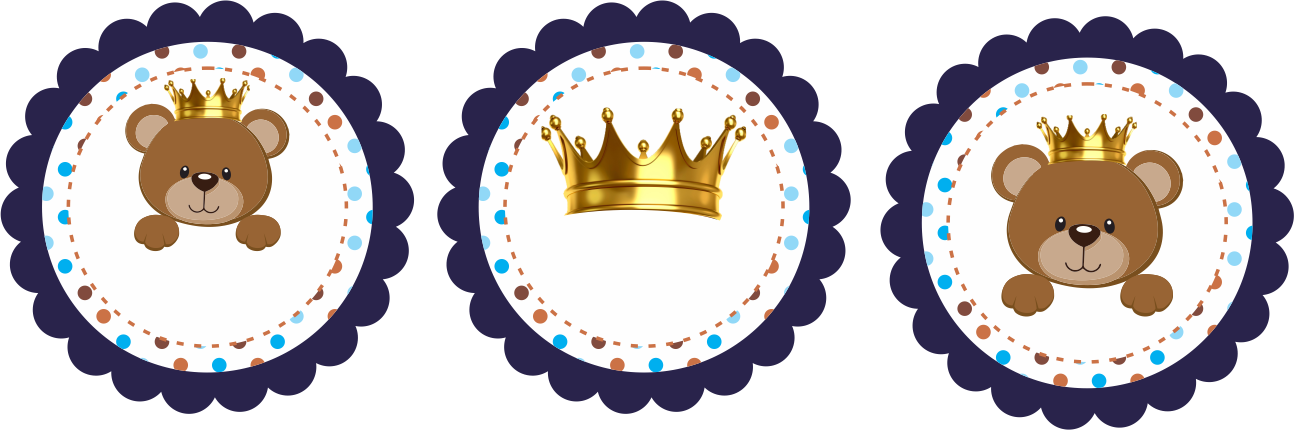 Prince Baby Bear Free Printable Cake Toppers. - Oh My Baby!