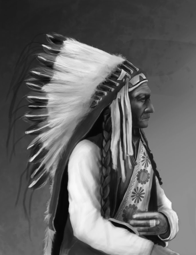 Varish Pratap Singh: Portrait of an american Indian Chief