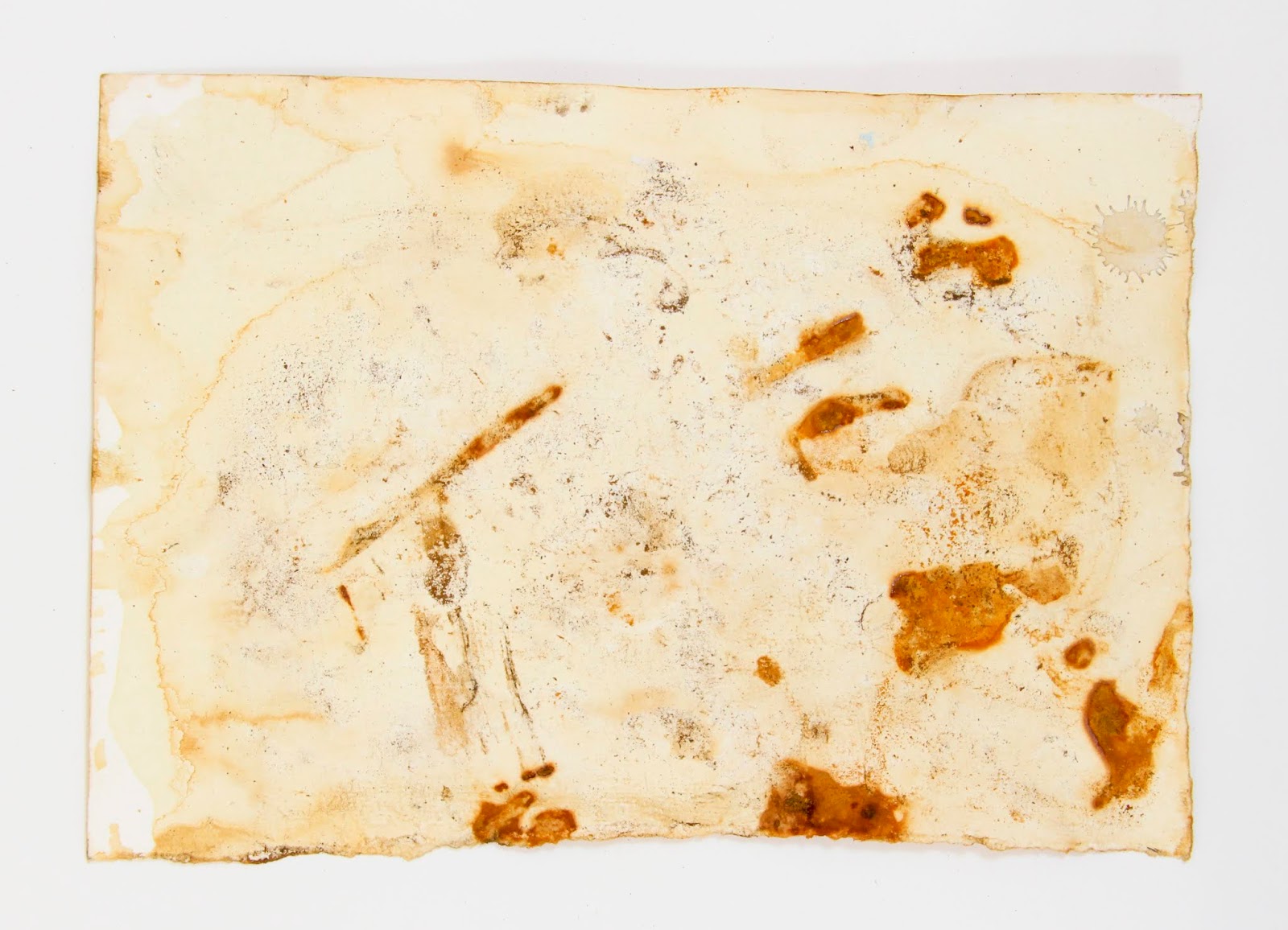 Rust Dyeing on Paper