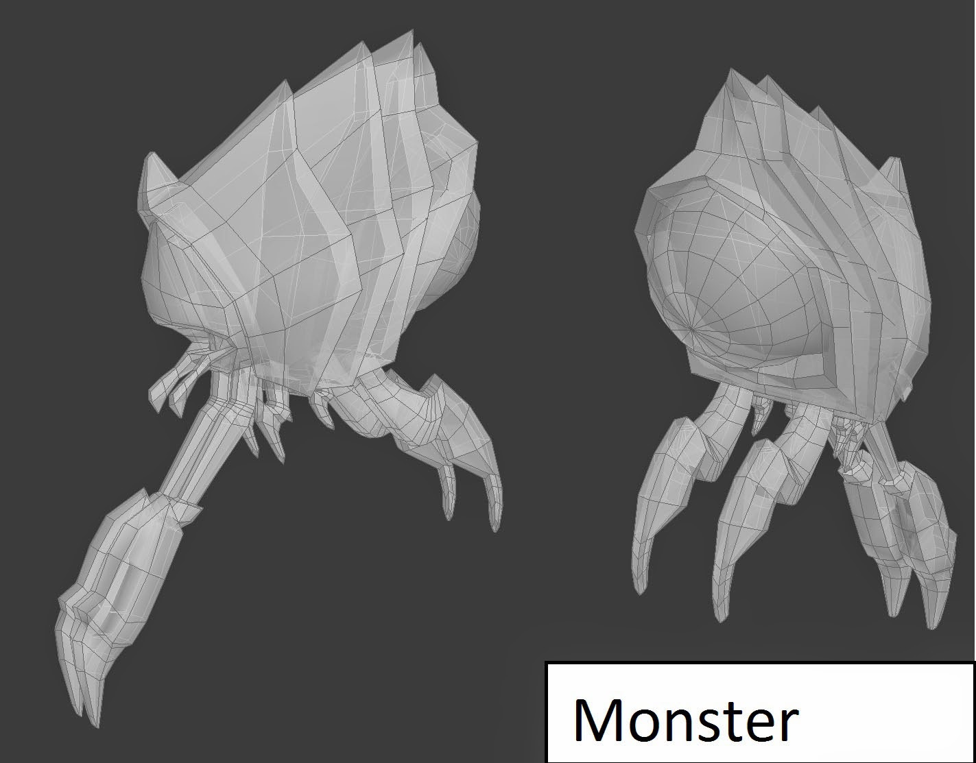 Fundamentals of Game Art Project: Monster 3D Model