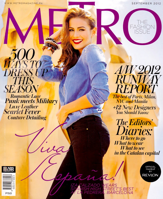 Fashion Media PH: Iza Calzado by Doc Marlon Pecjo on the cover of Metro ...
