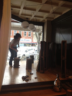 The Farrier's Daughter: Rustic Spa Inspired Window Display for Salon Mecca