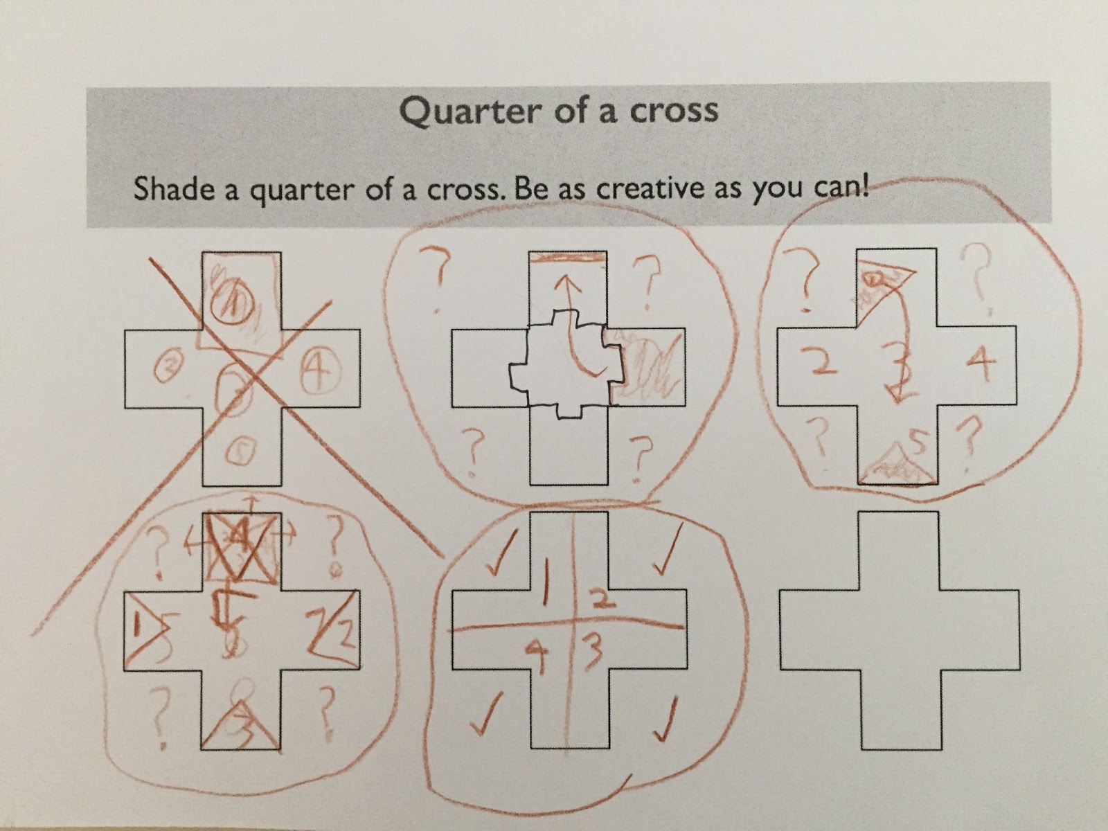 Authentic Inquiry Maths: Quarter of a Cross