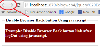 How to Disable browser back button after logout using Javascript in ASp.NET.? ~ Mazik Solutions ...