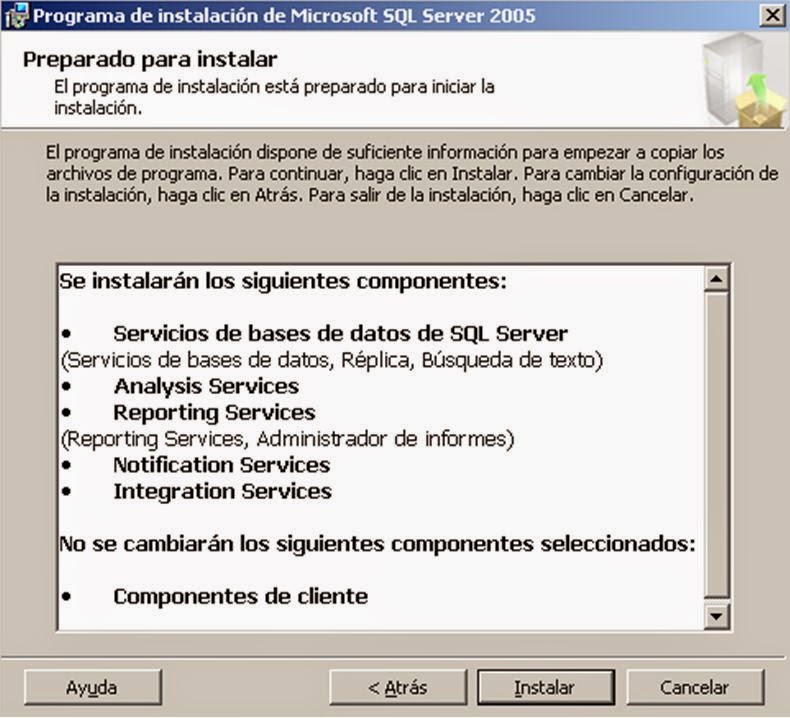 Análisis y Programación: Instalación de Microsoft® SQL Server 2005