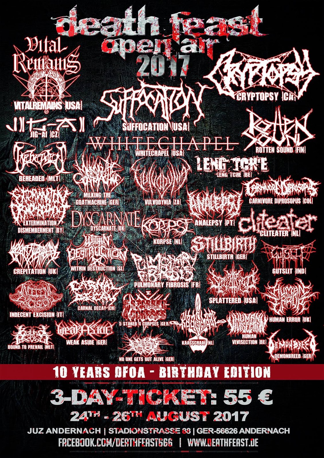 RUIDO NOISE: DEATH FEAST OPEN AIR 2017 (JUZ ANDERNACH, ANDERNACH ...